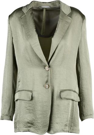 Marella Femme, Vestes, Vert, Taille: 42 FR Blazer en satin