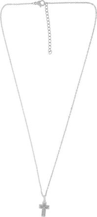 Dansk Copenhagen Klarer CZ Kreuz Anh&auml;nger- Wasserdicht & Langlebig - - Accessories - Damen - Grau - ONE SIZE