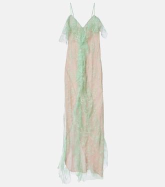 Blumarine Robe longue en dentelle