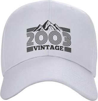 Generic Casquette de baseball personnalis&eacute;e 2003 anniversaire montagnes casquette de baseball homme femme casquette de camionneur r&eacute;glable cadeau ext&eacute;rieur