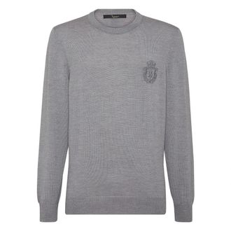 Billionaire Boys Club Homme, Pulls, Gris, Taille: 3XL Pullover Round Neck LS