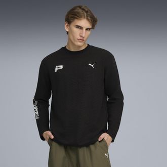 Puma FUTURE.PUMA.ARCHIVE Waffle Relaxed Langarmshirt Unisex, Kleidung, Schwarz, XS