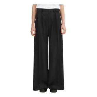 Maison Margiela Weite Hose mit hohem Bund - - Trousers - Damen - Schwarzk - S