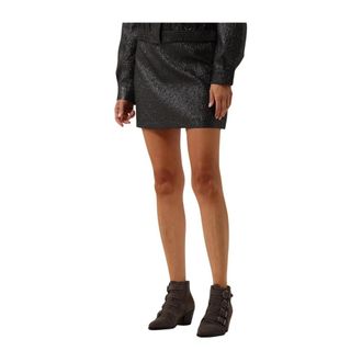 Aaiko Metallic Minirock - - Skirts - Damen - Grau - S