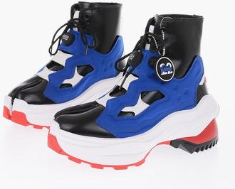 Maison Margiela REEBOK MM22 leather and fabric TABI PROJECT 0 B ankle boots size 40