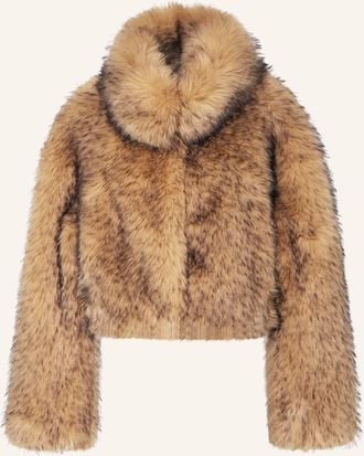 Rotate Rotate Kunstpelz-Jacke braun