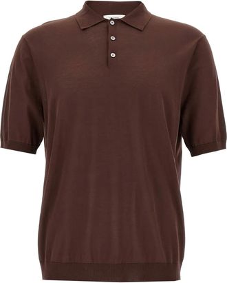 Ballantyne polo &agrave; manches courtes - Marron