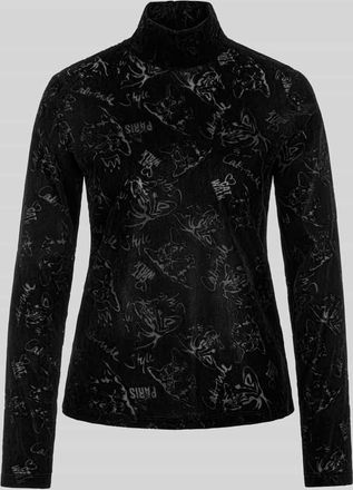 Marc Cain Langarmshirt mit Mock Neck und Allover-Muster