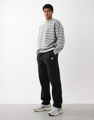 Nike Club Fleece - Pantalon de jogging droit avec logo - Noir
