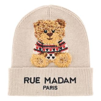 Rue Madam Marvin Love Beanie - - Accessories - Damen - Beige - ONE SIZE