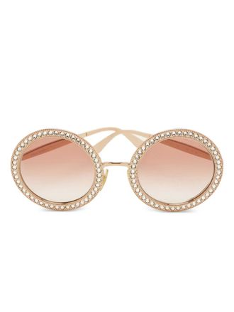 Dolce & Gabbana lunettes de soleil rondes - Rose