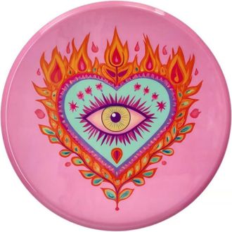 Gift Company Love Trays, Dekotablett, L, Motiv: Heiliges Herz, rund, rosa 31x1x31cm
