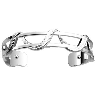 Les Georgettes Manchette Drap&eacute; argent&eacute;e 8 mm