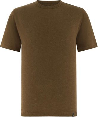 Boggi Milano Homme, Tops, Brun, Taille: 2XL T-Shirt en Jersey de Lin Stretch
