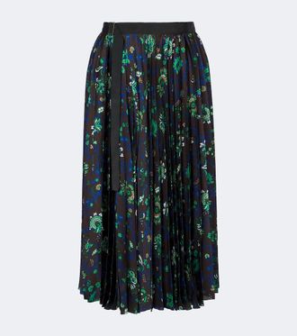 sacai Jupe midi &agrave; fleurs