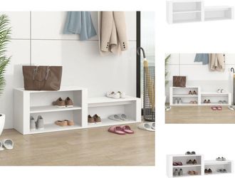 vidaXL Vidaxl - Schuhschrank Weiß 150x35x45 cm Holzwerkstoff - Schuhschrank - Holzwerkstoff Schrank - Garderobe - Flurmöbel - Schuhregal