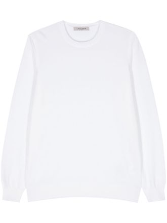 La Fileria pull en coton à manches longues - Tons neutres