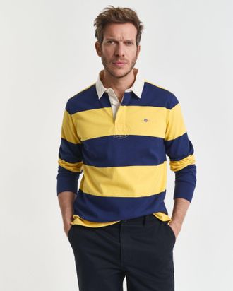 GANT Herren Heavy Rugger mit Blockstreifen (XXXL) PERSIAN Blau