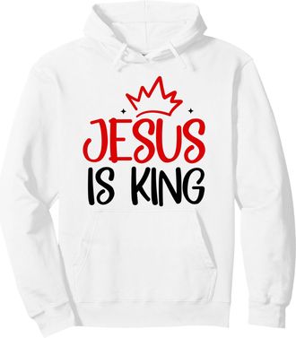 Generic Jesus is King Bible Verse John 14:6 Christian God Religious Pullover Hoodie