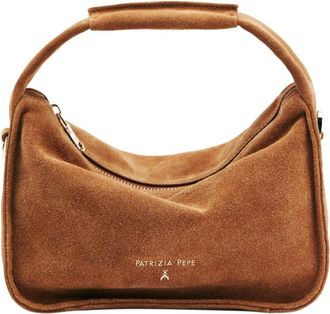 Patrizia Pepe Femme, Sacs, Brun, Taille: ONE Size Petit sac cabas en daim