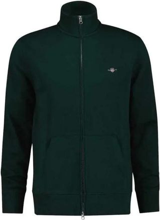 GANT Homme, Sweatshirts et sweats &agrave; capuche, Vert, Taille: S Reg Shield Full Zip Sweat