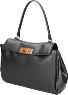 Gave Lux Sac &agrave; bandouli&egrave;re en cuir v&eacute;ritable pour femme Made in Italy 28x19x8 cm GLX222219923FBG, Noir, Taille unique
