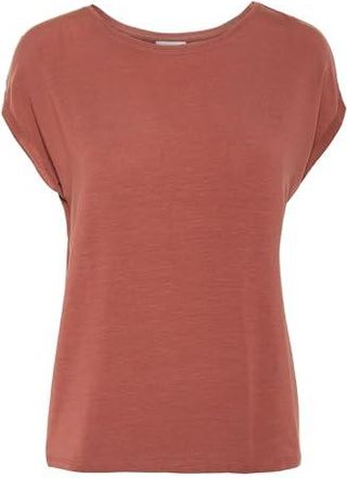 Vero Moda Vmava Plain SS Top GA Noos T-Shirt, Acajou, M Femme