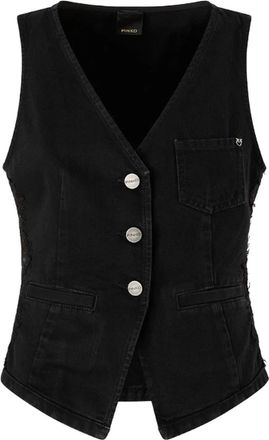 Pinko Pinko, Femme, Vestes, Noir, Taille: 38 FR Gardener Vest