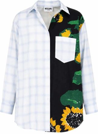 Moschino Femme, Blouses et Chemises, Multicolore, Taille: 38 FR Patchwork Oversize Shirt