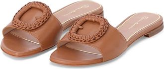 Santoni Low-Top Sneaker - Pantoletten aus Leder - Gr. 36 (EU) - in Braun - f&uuml;r Damen