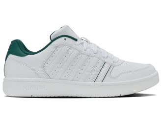 K-Swiss Court Palisades Herren Turnschuh, White Posy Green, 42.5 EU