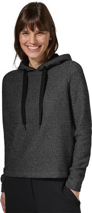 Cecil Damen B322487 Cropped Bouclé Hoodie, Schwarz, M EU