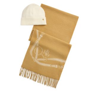 Lauren Ralph Lauren Set Schal und M&uuml;tze LAUREN RALPH LAUREN 454P23530002 Hellbraun
