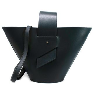 Carolina Santo Domingo Dark Green Leather Shoulder Bag