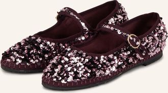 Flabelus Flabelus Mary-Jane-Ballerinas Little Prince Mit Pailletten lila