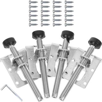 SOLUSTRE Verstellbare M&ouml;bel Nivellierf&uuml;&szlig;e aus Stahl rutschfeste Robuste Kleiderschrankf&uuml;&szlig;e mit Seitlicher Montage H&ouml;henverstellbare M&ouml;belbeinerh&ouml;hungen f&uuml;r Une