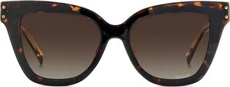 Missoni lunettes de soleil &agrave; monture papillon - Marron