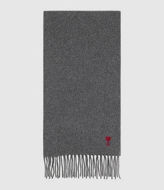Ami Echarpe Red Ami De Coeur Gris Carbone