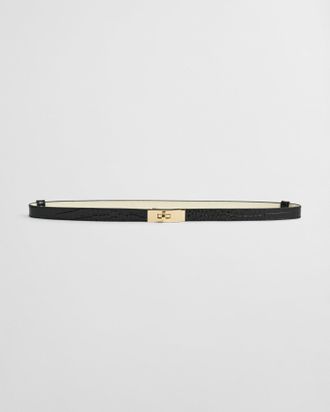 GANT Damen Gürtel mit Drehverschluss in Kroko-Optik (ONE SIZE) Schwarz