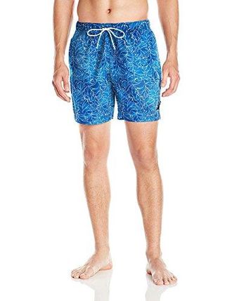 Nautica 17 Sea Floral Printed Full Elastic Maillot Une Pièce, Clear Skies Blue, XL Homme