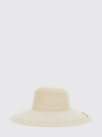Jacquemus Breitkrempiger Raffia-Hut Sole mit gesticktem Logo