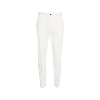 BRIGLIA 1949 Wei&szlig;e Chino Hose mit Elastischem Bund - - Trousers - Herren - Wei&szlig; - 2XL