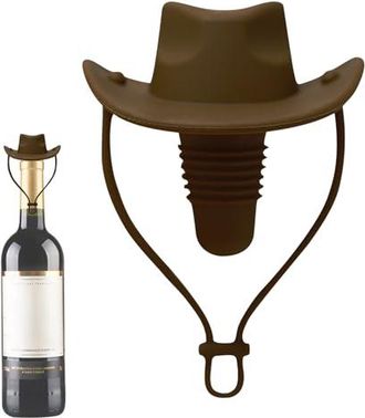 Generic Bouchons de bouteille en silicone pour chapeau de cowboy - Pour vin et champagne - Accessoire de conservation des boissons - D&eacute;coration pour maison, b