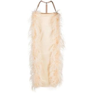 Sportmax Federbesetztes Midikleid Ussita - - Dresses - Damen - Beige - S