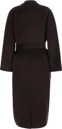 Elisabetta Franchi Belted Notched Collar Coat - Brown