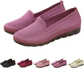 Generic Chaussures orthop&eacute;diques pour femme - Coupe large - L&eacute;g&egrave;res et confortables - Chaussures de marche d&eacute;contract&eacute;es et respirantes - Bout rond - Soutien 