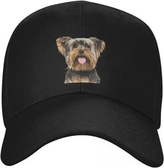 Generic Casquette de Baseball pour Hommes, Casquette Yorkshire Terrier personnalis&eacute;e pour Hommes, Bonnets Yorkie Dog Dad Hat Ajustables pour Chiens dext&eacute;rieur