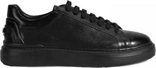 Desa Chaussures &agrave; Lacets d&eacute;contract&eacute;es Man - Tige en Cuir, Bout Rond, Semelle Plate synth&eacute;tique, Respirantes | Noir - 44