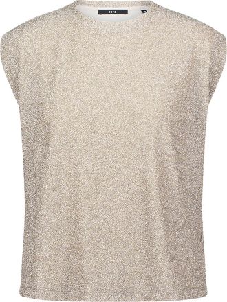 Zero Damen Glitzershirt mit Rundhalsausschnitt 38, French Oak