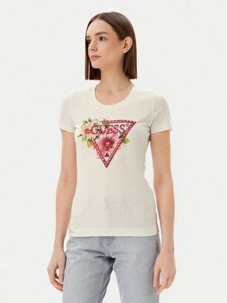 Guess T-Shirt W5GI10 J1314 Wei&szlig; Slim Fit